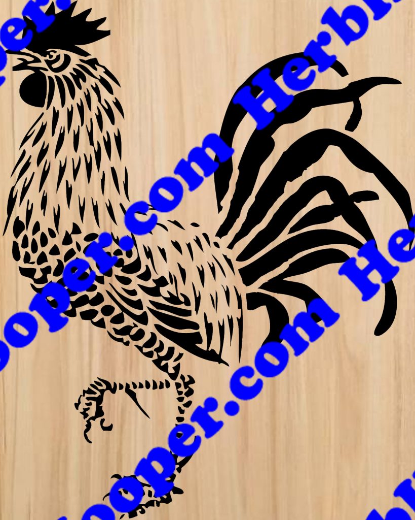 Rooster Pattern - Herb's Scrolling Station