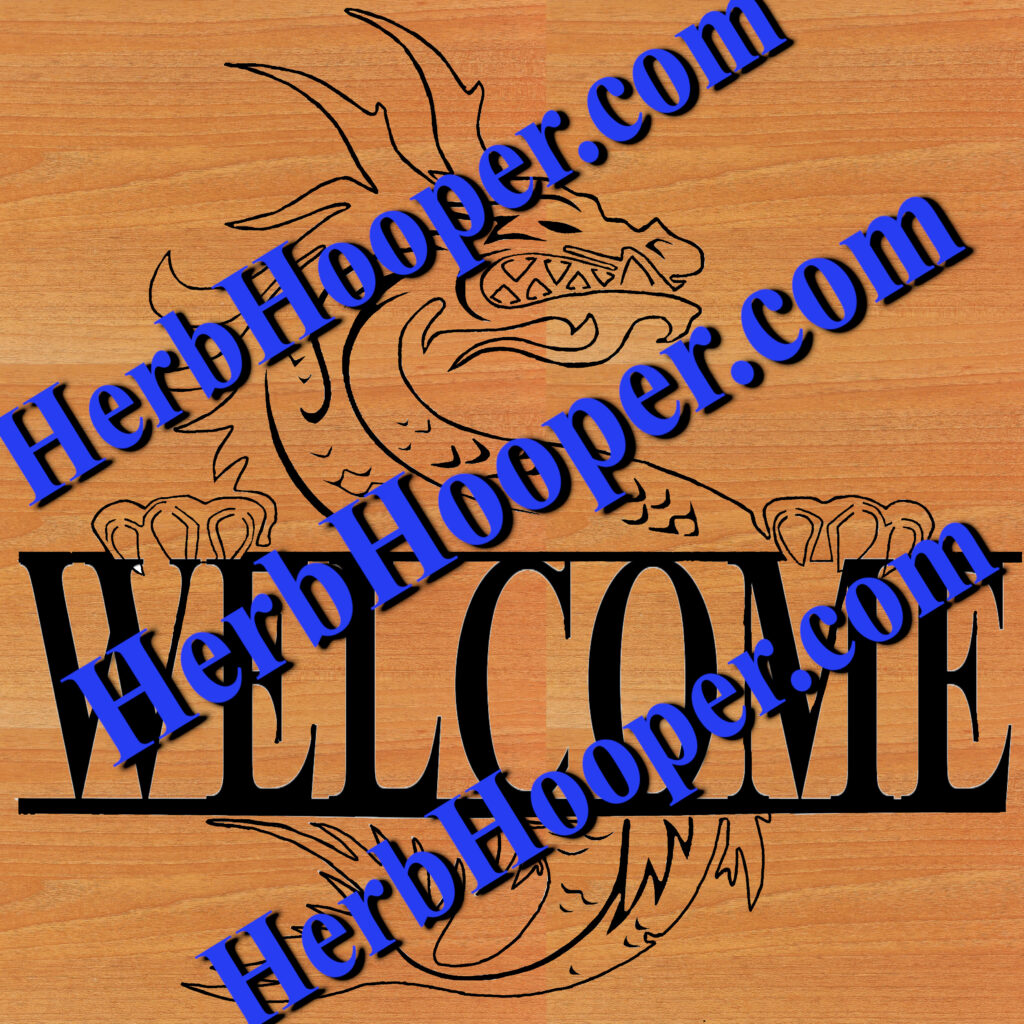 Dragon Welcome Sign Pattern - Herb's Scrolling Station